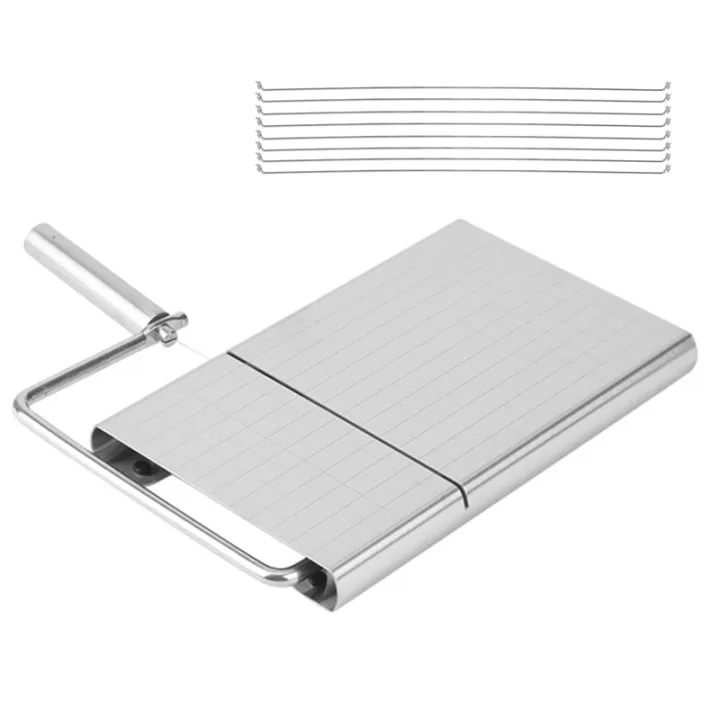 Stainless Steel Cheese Slicer with 8 Wire Cheese Cutters for Block ...