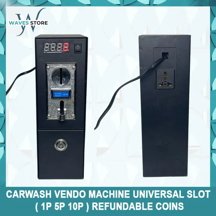 Carwash Vendo Machine Universal Slot ( 1P 5P 10P ) Refundable Coins ...