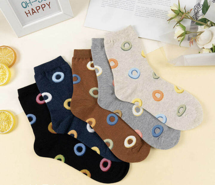 Korean Socks - Donut Scattered Socks - Iconic Socks | Lazada PH