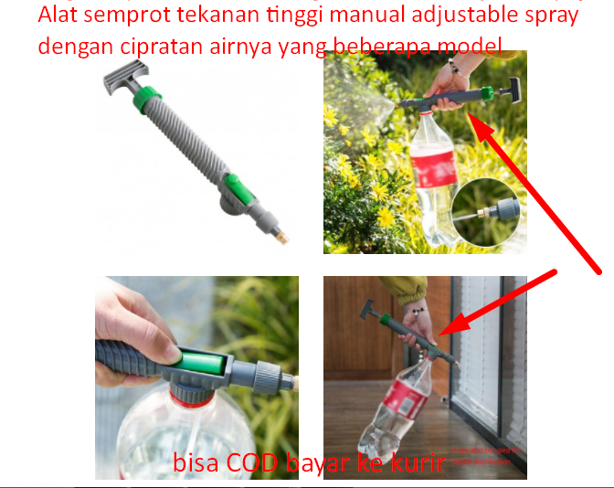 Alat semprot tekanan tinggi manual adjustable spray dengan cipratan ...