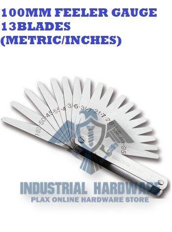 100mm Precision Feeler Gauge 13 Blades (Metric/Imperial) | Lazada