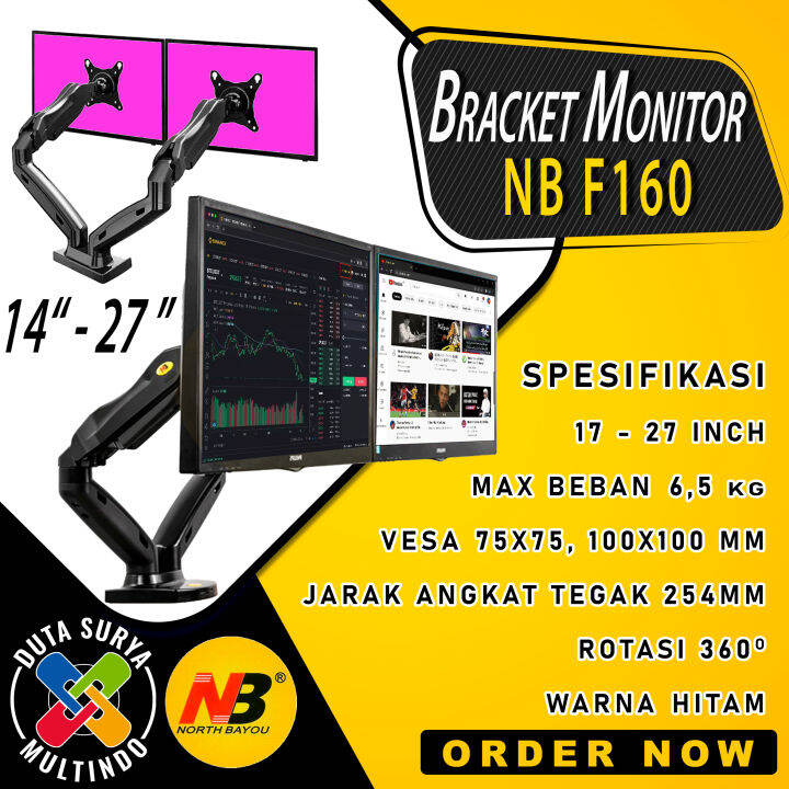 bracket braket breket monitor komputer NB F160 17 19 22 24 27 inch ...