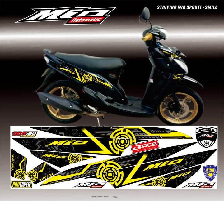 STRIPING STIKER VARIASI STIKER POLET MOTOR MIO OLD MIO SMILE / STRIPING ...