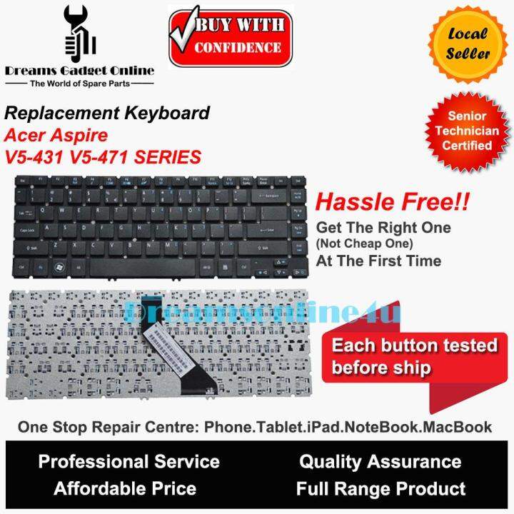 Replacement Keyboard For ACER Aspire V5-431 V5-471 SERIES Keyboard US ...