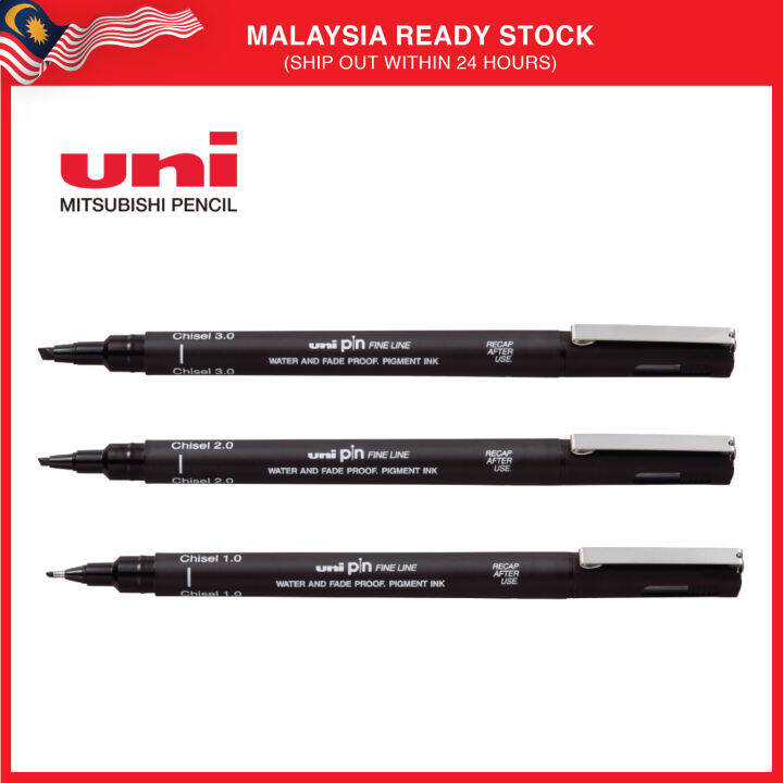Uni Pin Pen Chisel Tip Calligraphy Pens Handwriting Jawi Tulisan Khat ...