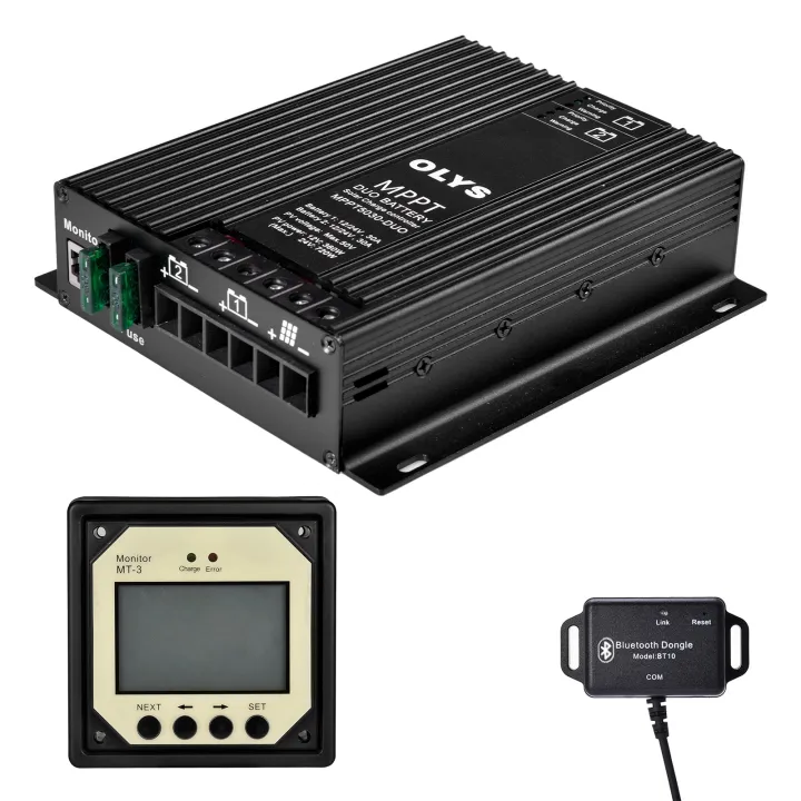 LCD Display Solar Panel Charge Regulator Dual Battery Charging 30A/BT10 ...