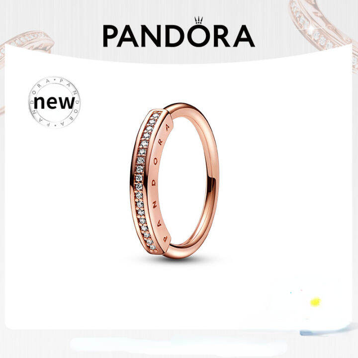 แพนดอร่า ซิกเนเจอร์ คอลเลคชั่น Pavé Classic Ring แหวนผู้หญิงโรสโกลด์ ...