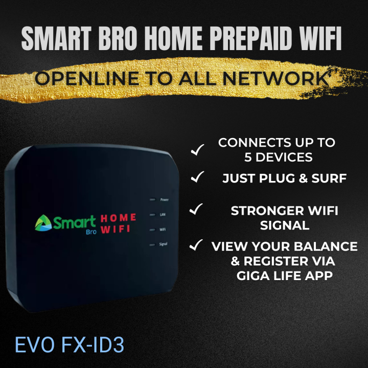 SMART BRO OPENLINE Home Prepaid Wifi BLACK CAT4 FX-ID3 | Lazada PH