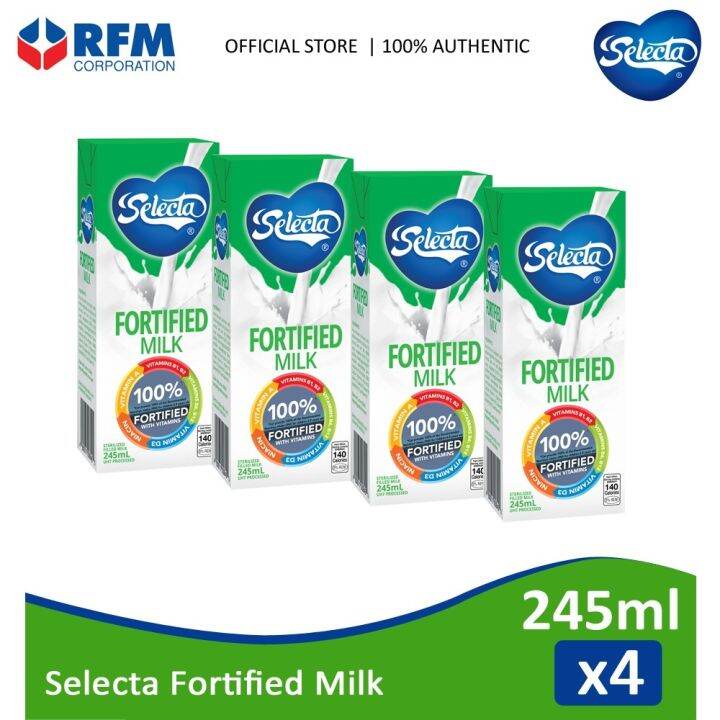 Selecta Fortified Milk 245ML - Set of 4s | Lazada PH