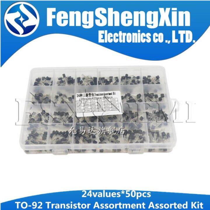 24Values=480pc TO-92 Transistor Assortment Assorted Kit BC327 BC337 BC517 BC547 BC548 BC549 ...