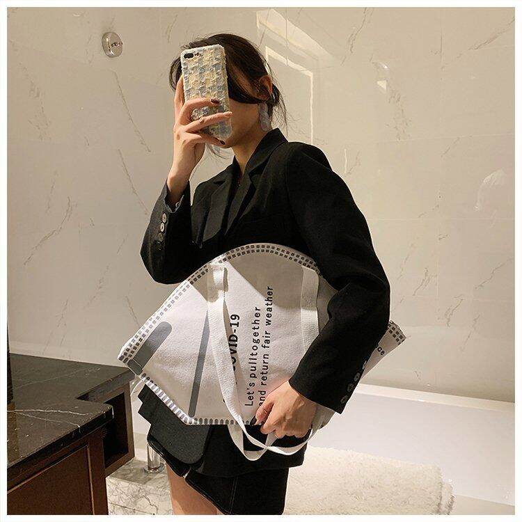 Cjoy กระเป๋าโท้ท กระเป๋าคนส่งเอกสารสไตล์ใหม่,กระเป๋าผ้าใบสะพายไหล่เดียว ...