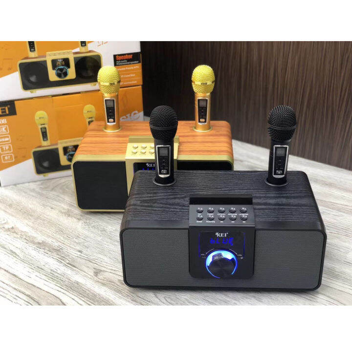 KEI K08 bluetooth karaoke speaker Comes with 2 wireless microphones ...