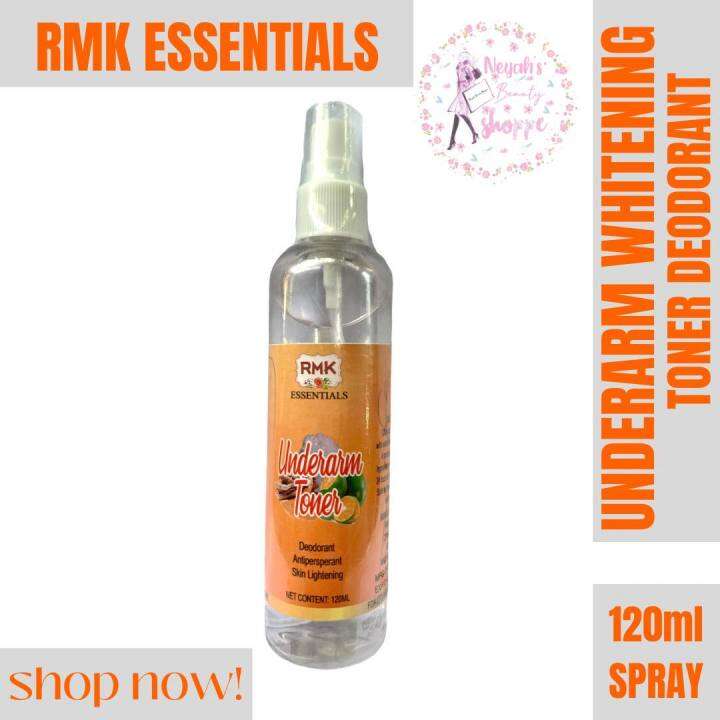 RMK ESSENTIALS UNDERARM WHITENING TONER DEODORANT 120ml Spray expiry 2025 | Lazada PH