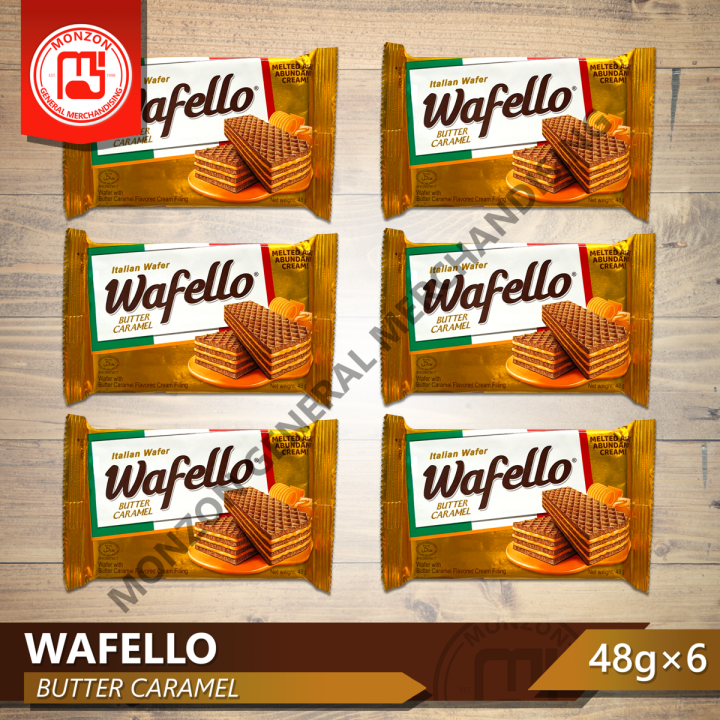 Wafello Italian Wafer Butter Caramel 48g (by 6) | Lazada PH