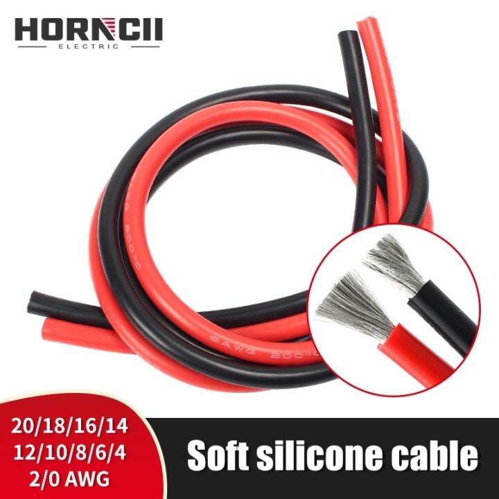Super Soft Silicone Cable 20 18 16 14 12 10 8 6 4 2 0 AWG Flexible Tin-plated Copper Wire for ...