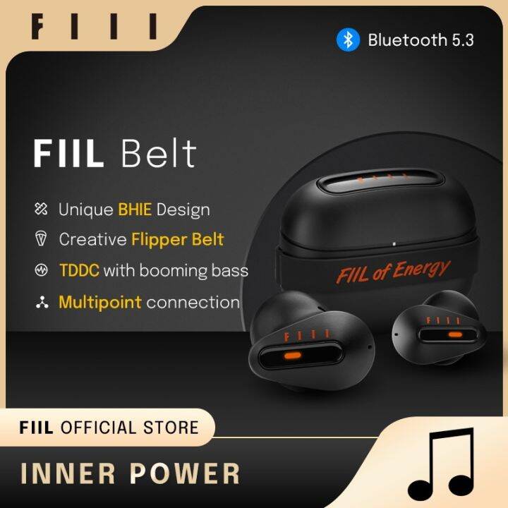 FIIL Belt Wireless Bluetooth 5.3 Sports Earbuds A.I ENC Call Noise ...