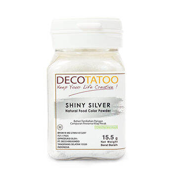 Decotatoo Shiny Silver Powder 16.5 gr ( Pewarna makanan ) | Lazada ...