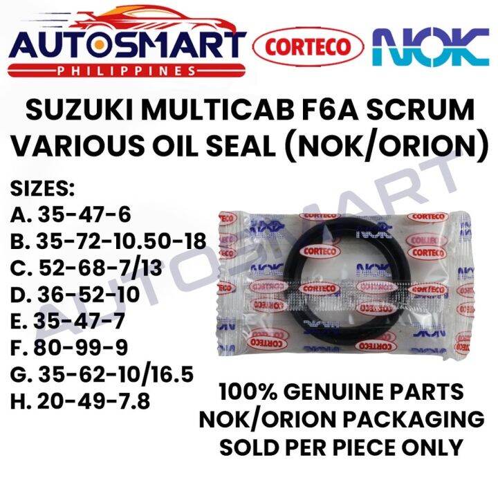 Suzuki Multicab F6A Scrum Various Oil Seal (NOK/ORION) | Lazada PH