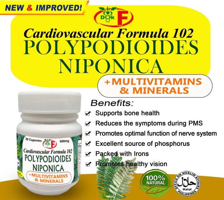 CARDIO VASCULAR FORMULA 102 POLYPODIOIDES NIPONICA CAPSULES | Lazada PH