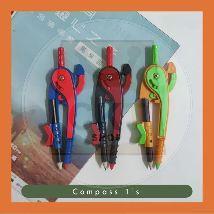 Drawing Pencil 2B Compass Set Student Compasses Kompas Belajar Math Set ...