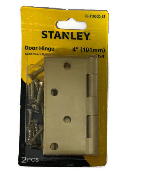 Stanley Satin Brass Loose Pin Hinges 4 inches (2 pcs.) 08-3100CD-23 ...