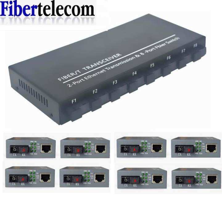 Fiber Optical switch 8 SC 2 1000M RJ45 Gigabit Ethernet Switch media ...