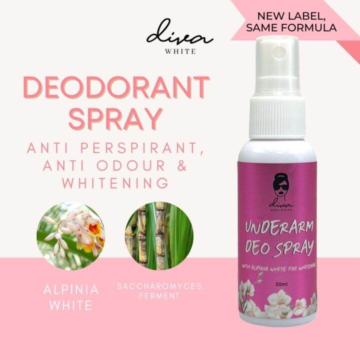 Diva White Underarm Deo Spray Anti-perspirant Anti-odor and Whitening ...