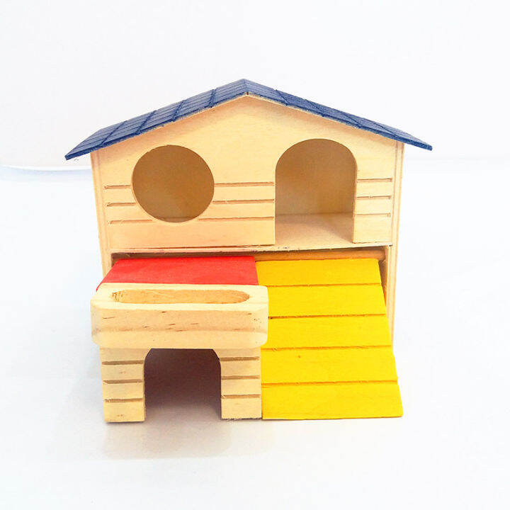 Hamster toy hamster cabin hamster DIY wooden ladder bucket swing maze ...