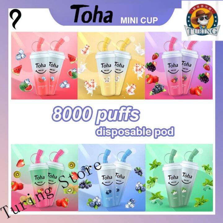 Pod 8000 Puffs Yakult Toha Mini Cup Vapor Pods Rechargeable Type C - r ...