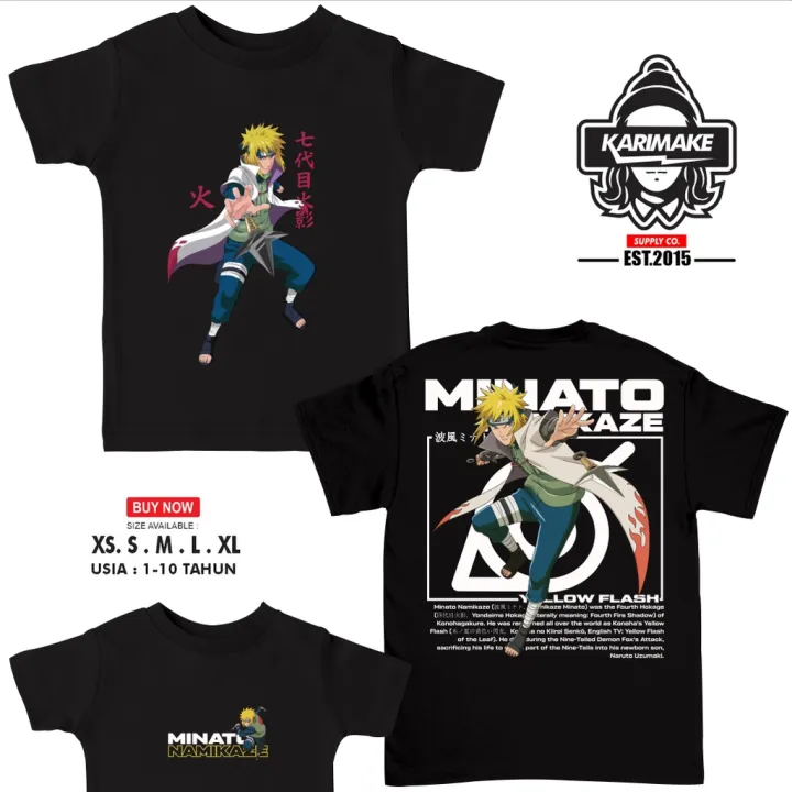 Naruto MINATO NAMIKAZE Kids T-Shirt Anime T-Shirt - Karimake | Lazada PH