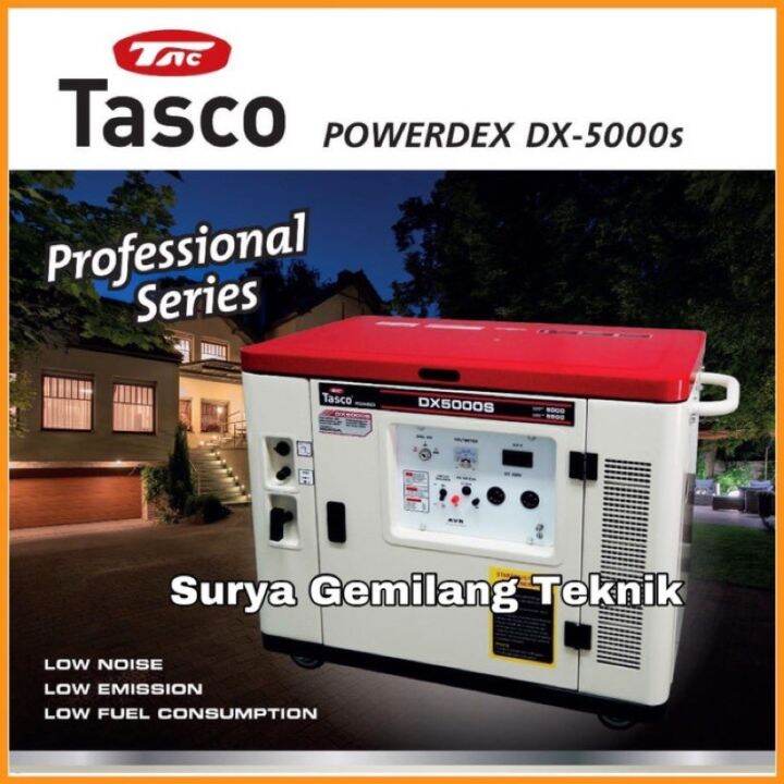 Genset Generator Silent Tasco Powerdex DX-5000S Mesin Genset Bensin ...
