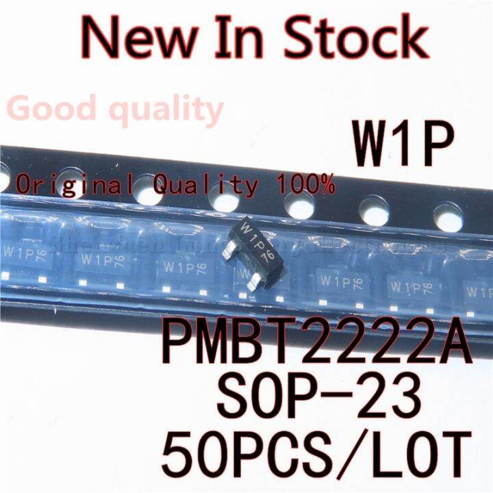 ทรานซิสเตอร์40V/600mA SMD W1P หน้าจอผ้าไหม PMBT2222A 50ชิ้น/ล็อต100% ...