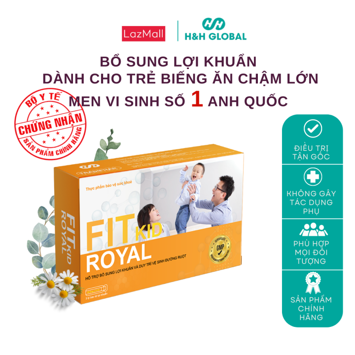Men vi sinh FIT KID ROYAL cho bé chứa 40 tỷ Bào tử lợi khuẩn Anh Quốc - Dành cho trẻ biếng ăn ...