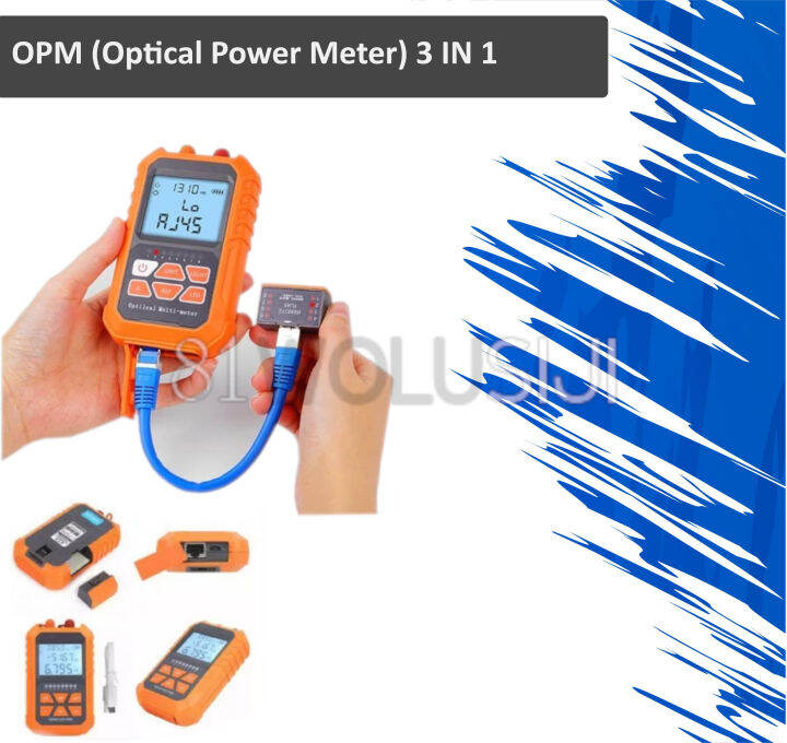 OPM Optical Power Meter Fiber Optik - FO/LAN Tester 3 IN 1 | Lazada ...