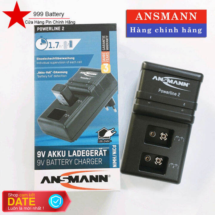 1 máy sạc pin 9V Ansmann Powerline 2 tự ngắt, sạc nhanh chính hãng | Lazada.vn