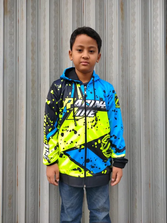 jaket racing line anak bahan lotto tebal fullprinting /jaket motor anak ...
