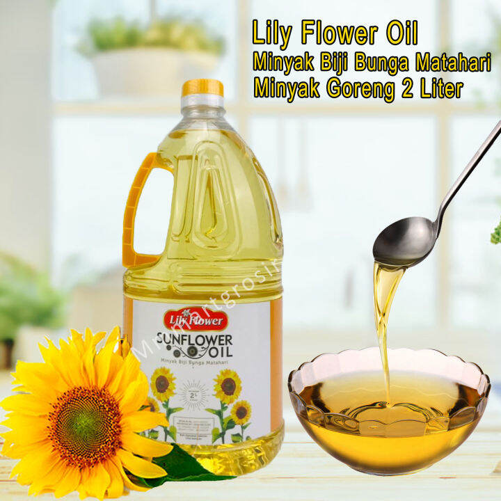 Lily Flower Oil / Minyak Goreng / Minyak Biji Bunga Matahari / 2Liter ...
