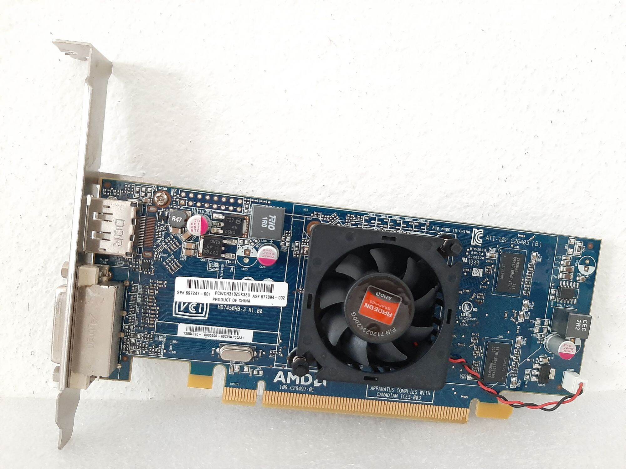 การ์ดจอ AMD HD 7450 1GB DDR3 64Bit มือสองสภาพสวยมาก ใช่งานปกติ ประกัน ...