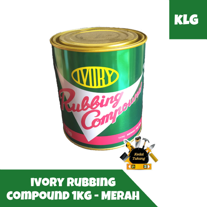 KEDAI TUKANG - IVORY Rubbing Compound 1 kg RED / Kompon Merah | Lazada ...