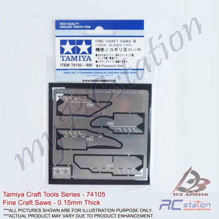 Tamiya #74105 - Fine Craft Saws - 0.15mm Thick | Tamiya Craft Tools ...