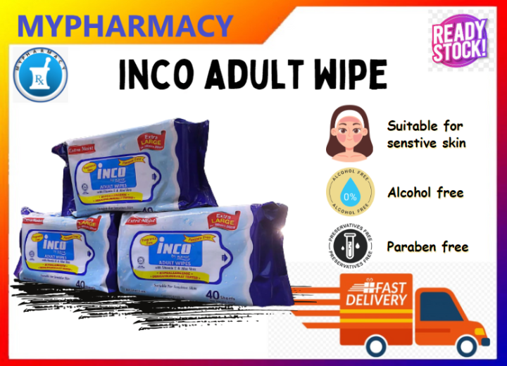 INCO ADULT WIPES 40 PCS | Lazada