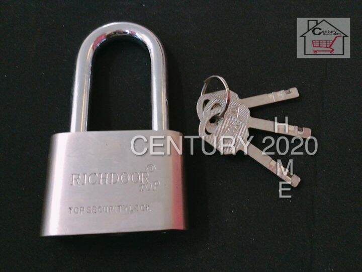 RICHDOOR Padlock Long Head Laminated Pad Lock Heavy Duty Brass Lock ...