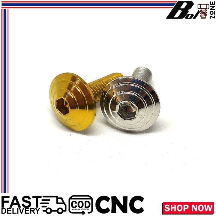 HENG STAINLESS BOLTS 6X20 MM MUSHROOM BODY BOLT WAVE / XRM / RAIDER 150 ...