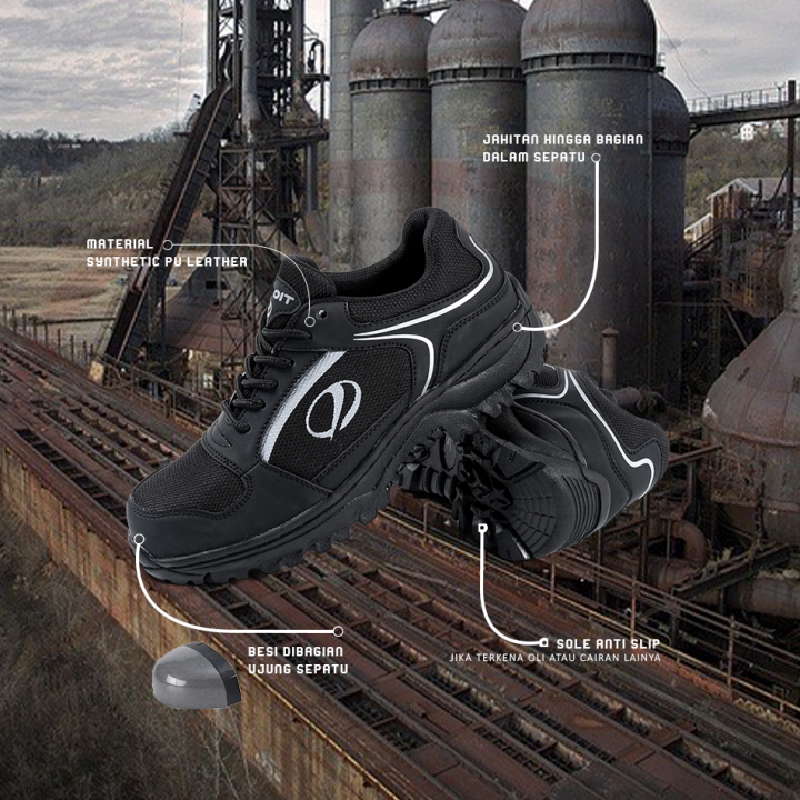 Sepatu Safety Proyek Gunung Hiking Touring Magma Outdoor Ujung Besi ...