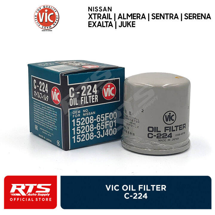 Vic Oil Filter C224 Nissan Xtrail / Almera / Sentra / Juke / Serana / Exalta C/ Cefiro C-224 1pc ...