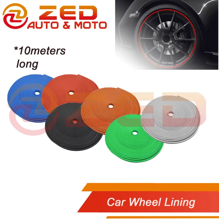 Car Universal 10m Wheel Rim Edge Protector Strip / Wheel Lining | Lazada PH