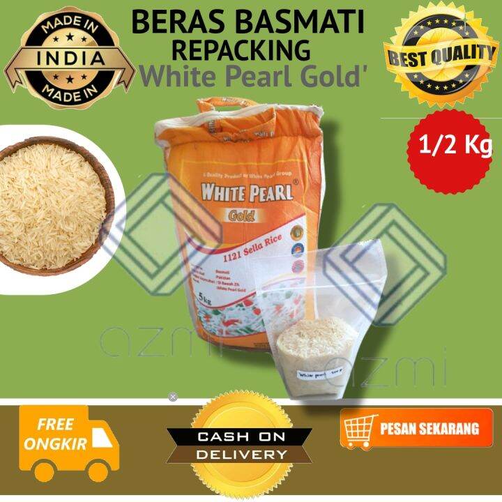 Beras Basmati white pearl 1/2kg 0,5kg 0,5 kg 500gr Premiium Quality ...