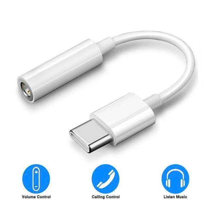 USB Type C To 3.5mm Headphone Jack Adapter AUX Cable Type-C Audio Cable ...