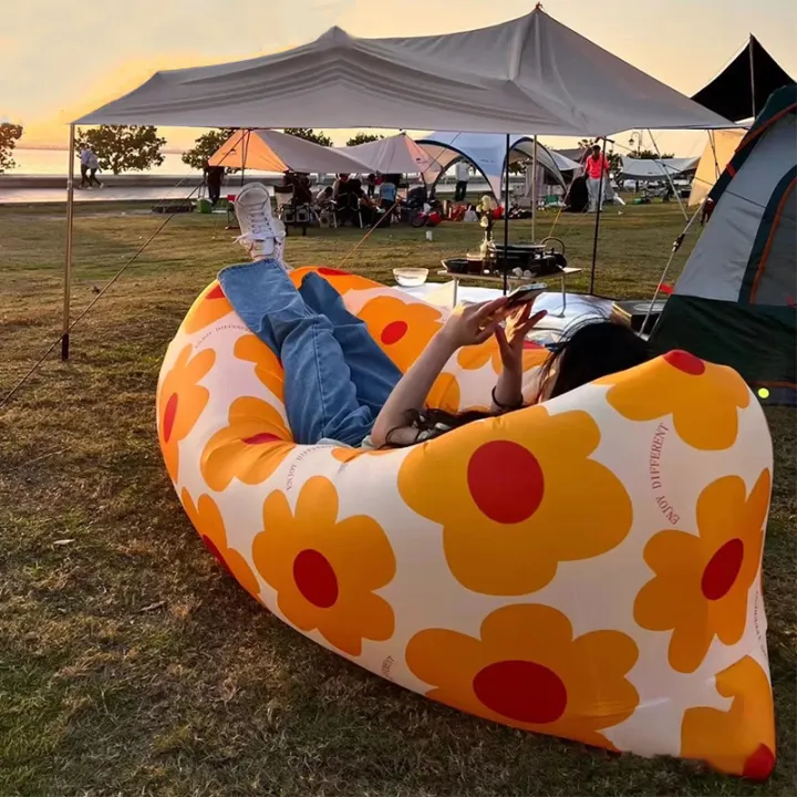 Outdoor lazy inflatable sofa inflatable bed multi-person Flamingo ...