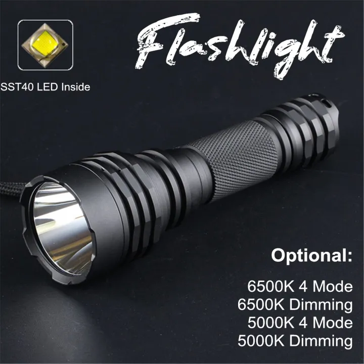 Convoy C8+ SST40 2000 Lumens 6500K 5000K 18650 Flashlight Work Lamp ...